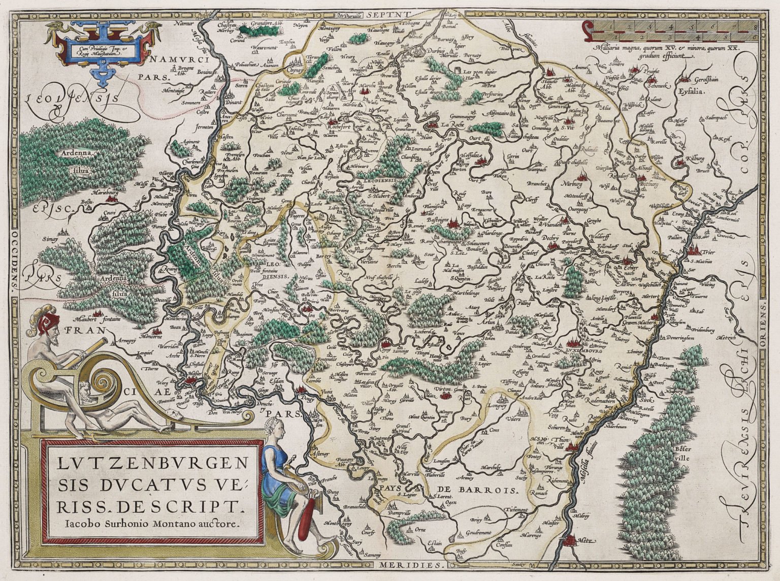 Luxembourg, Duchy by Abraham Ortelius - CartaHistorica