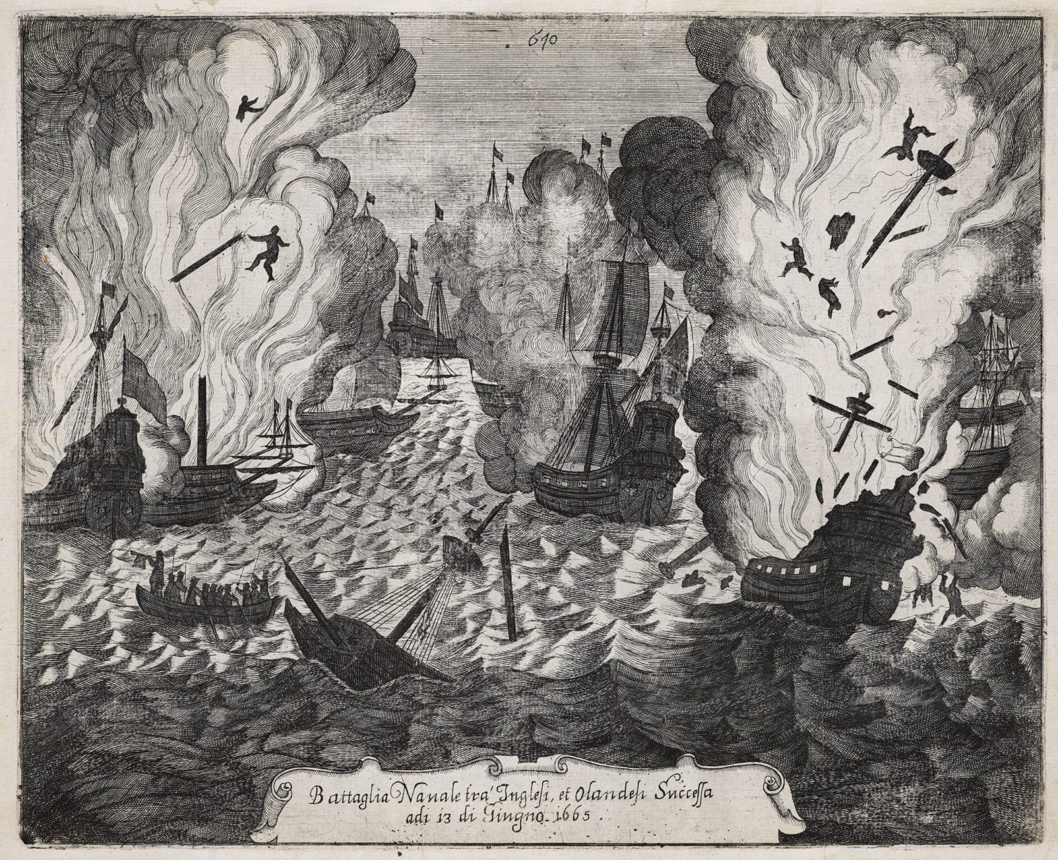 Lowesoft (naval battle in 1665) by Priorato - CartaHistorica