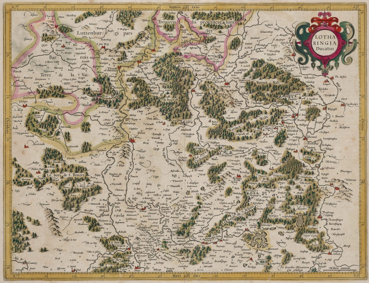 Lorraine - Lotharingia Ducatus by Mercator published by Jodocus Hondius ...