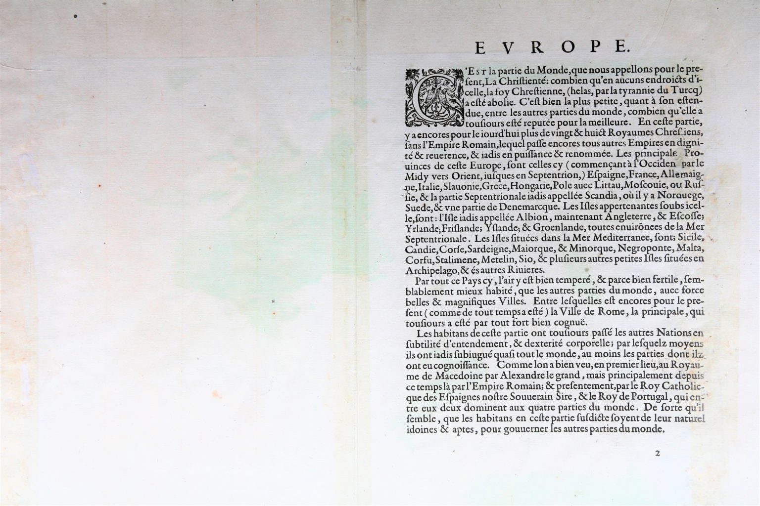 Unique set of 5 maps (from the same French atlas, 1598): World and four ...