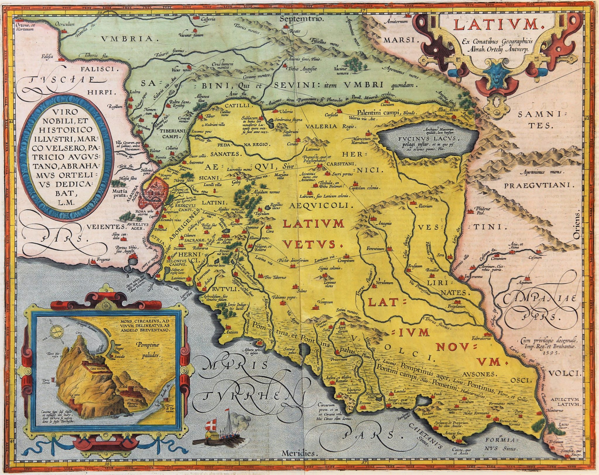 Ancient Lazio (with Rome and Portus) - Latium by Ortelius 5Theatrum ...