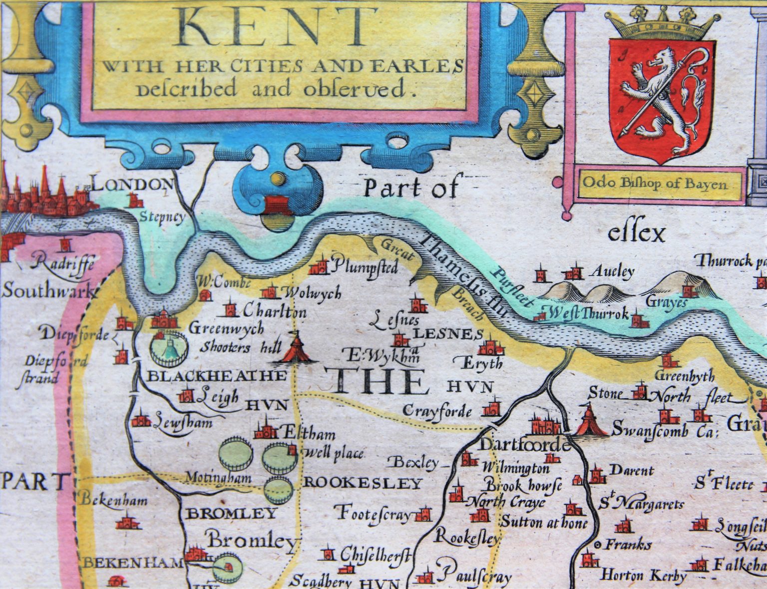 Kent - Kent with her Cities and Earles Described and Observed by John ...
