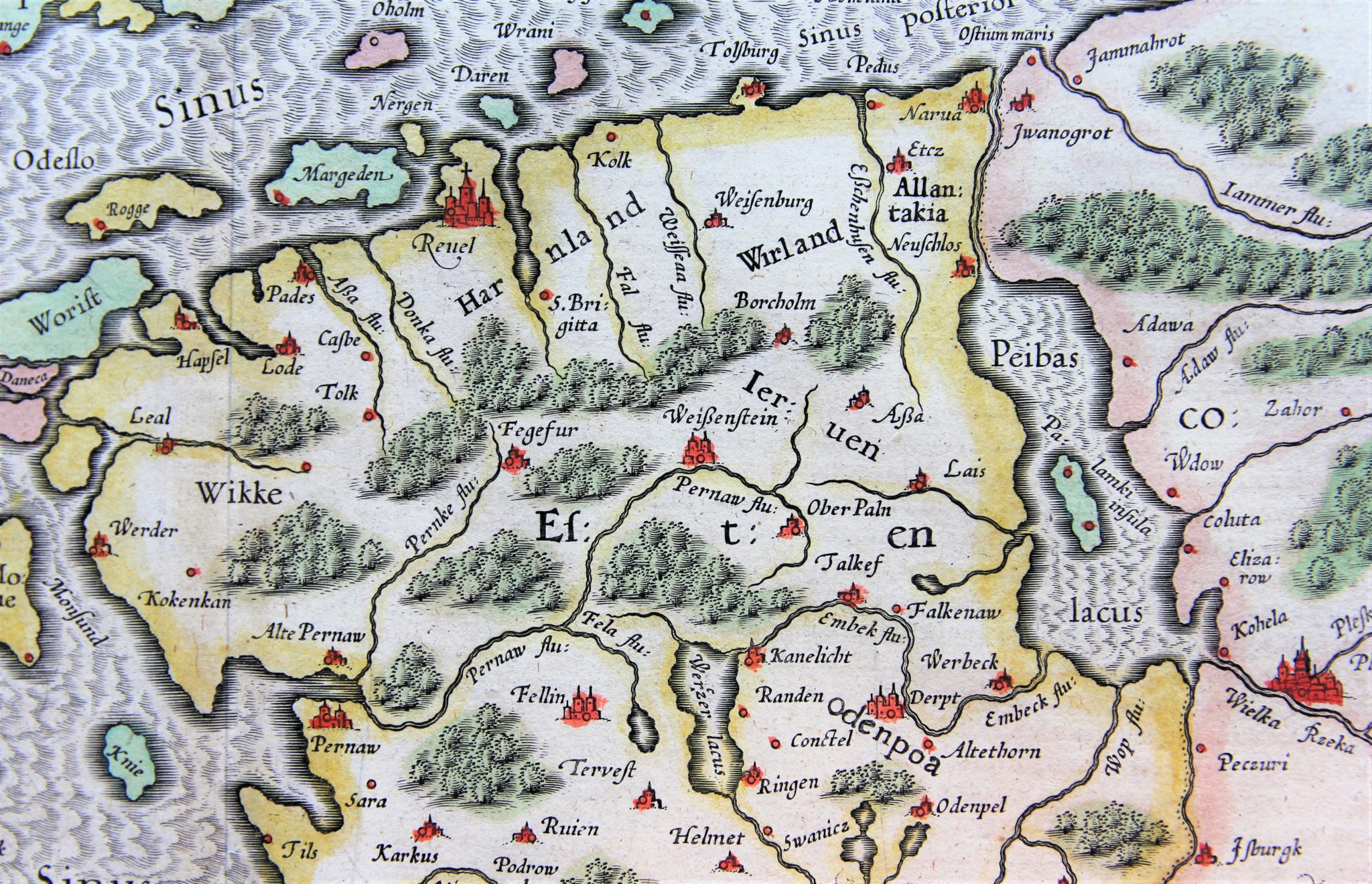 Livonia by Mercator, (1595) published by Hondius (1619) - CartaHistorica