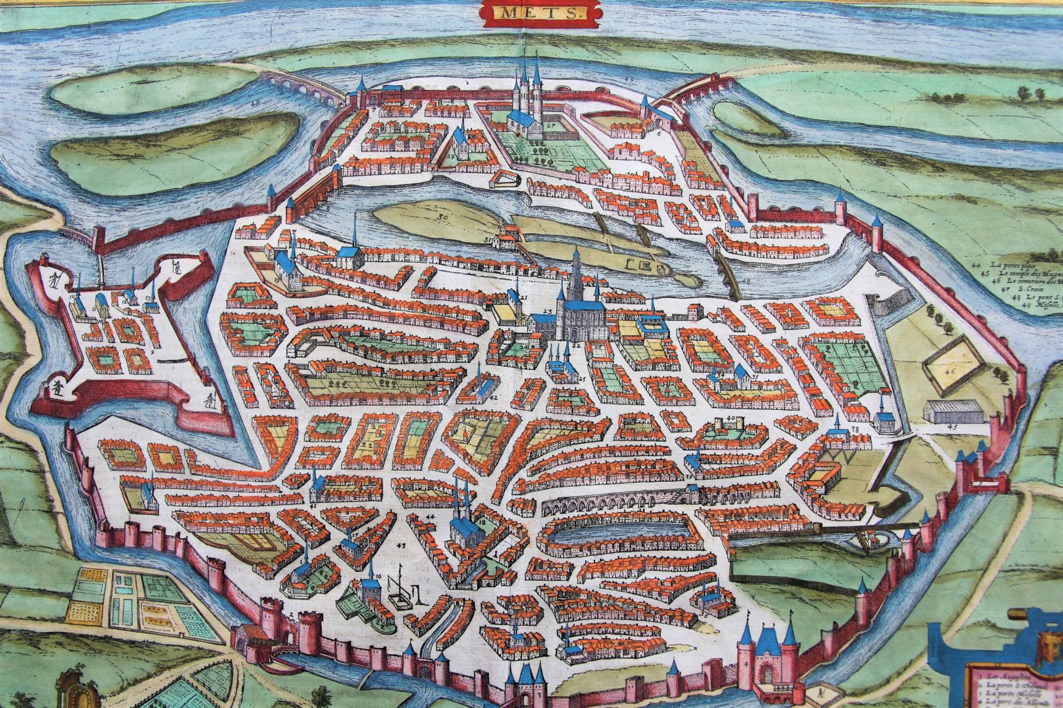 Metz by Braun and Hogenberg, 1581 - CartaHistorica