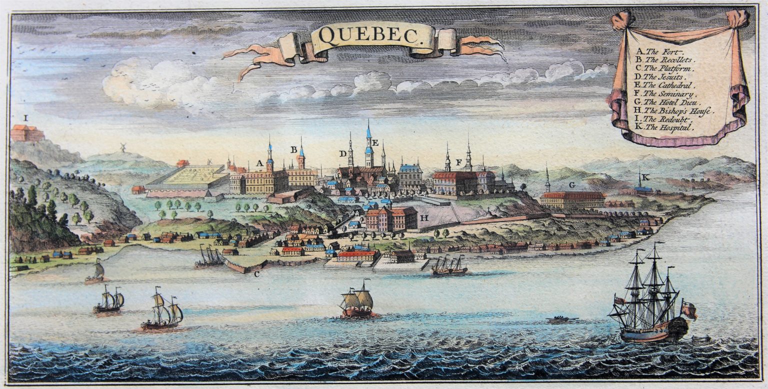 Quebec and Montreal by Braun and Hogenberg, 1581 - CartaHistorica