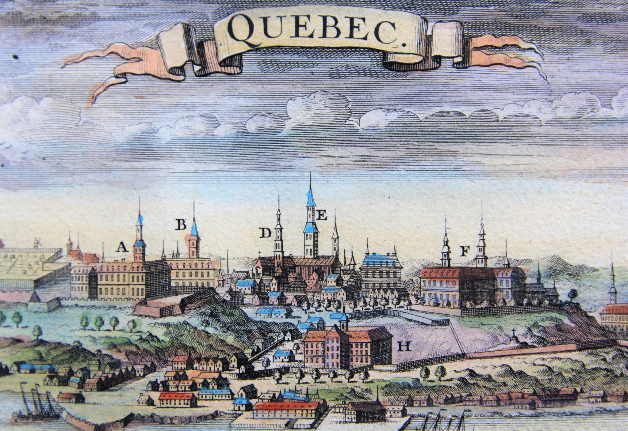 Quebec and Montreal by Braun and Hogenberg, 1581 - CartaHistorica