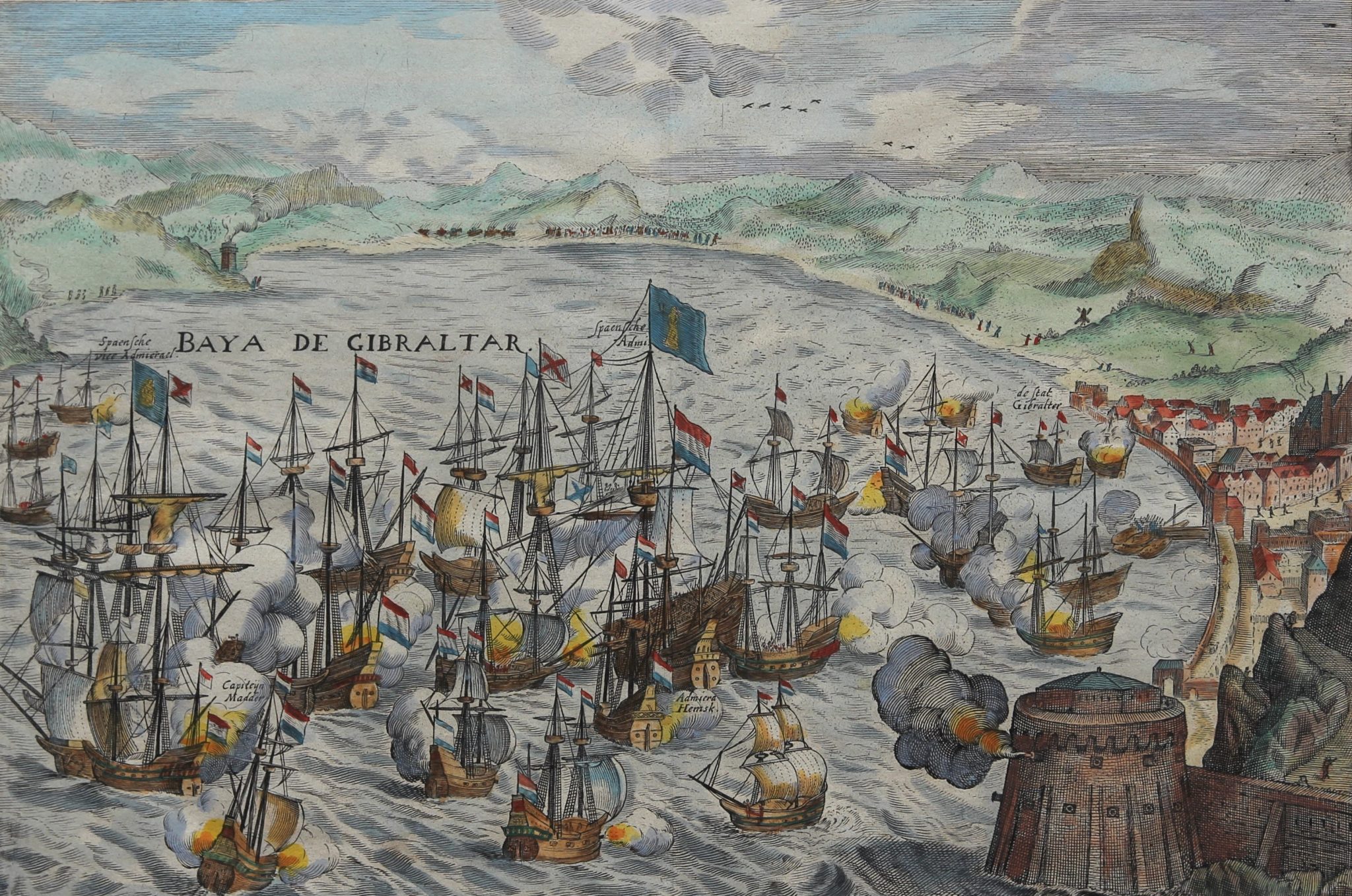 Gibraltar (battle 1607) by Orlers and van Haestens - CartaHistorica