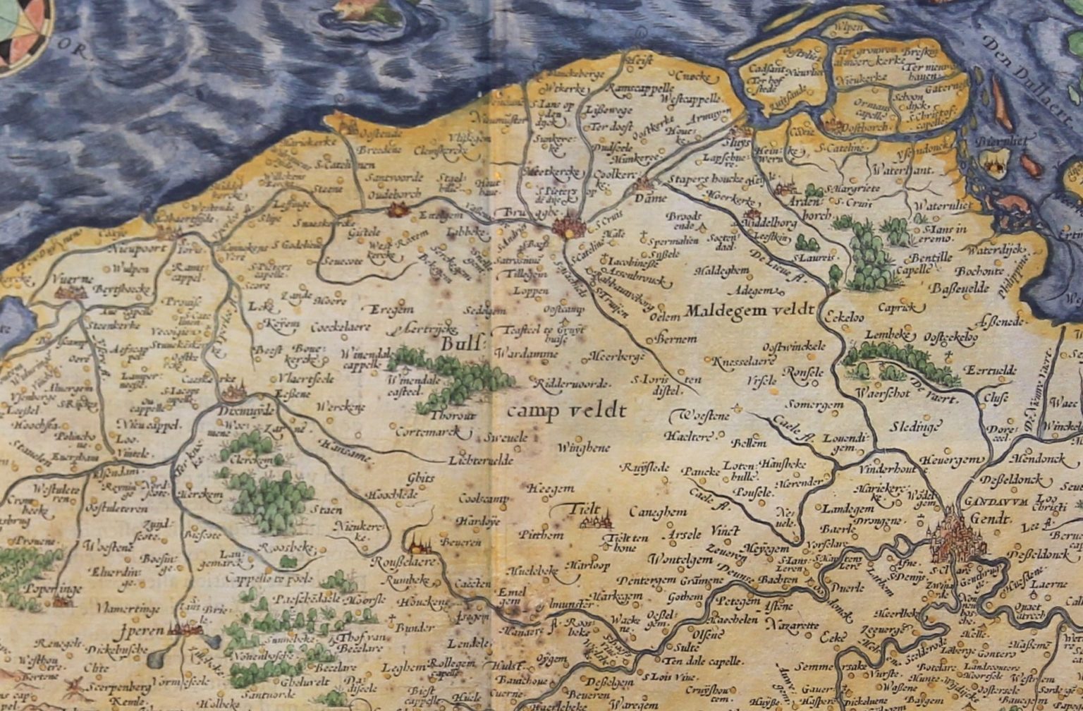 Flandria or Flanders by Abraham Ortelius (Theatrum Orbis Terrarum)