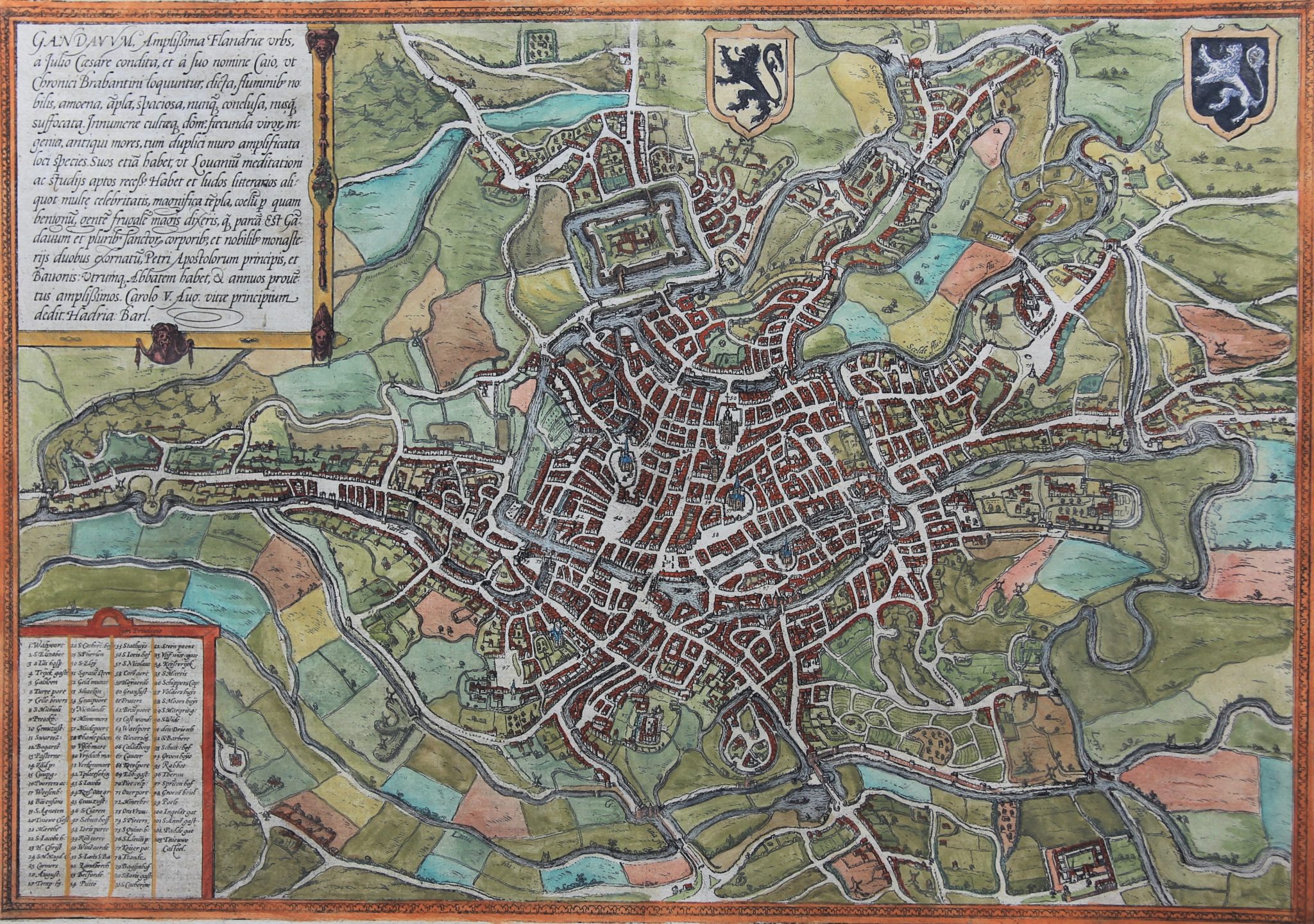 Gent - Ghent by Braun and Hogenberg - CartaHistorica
