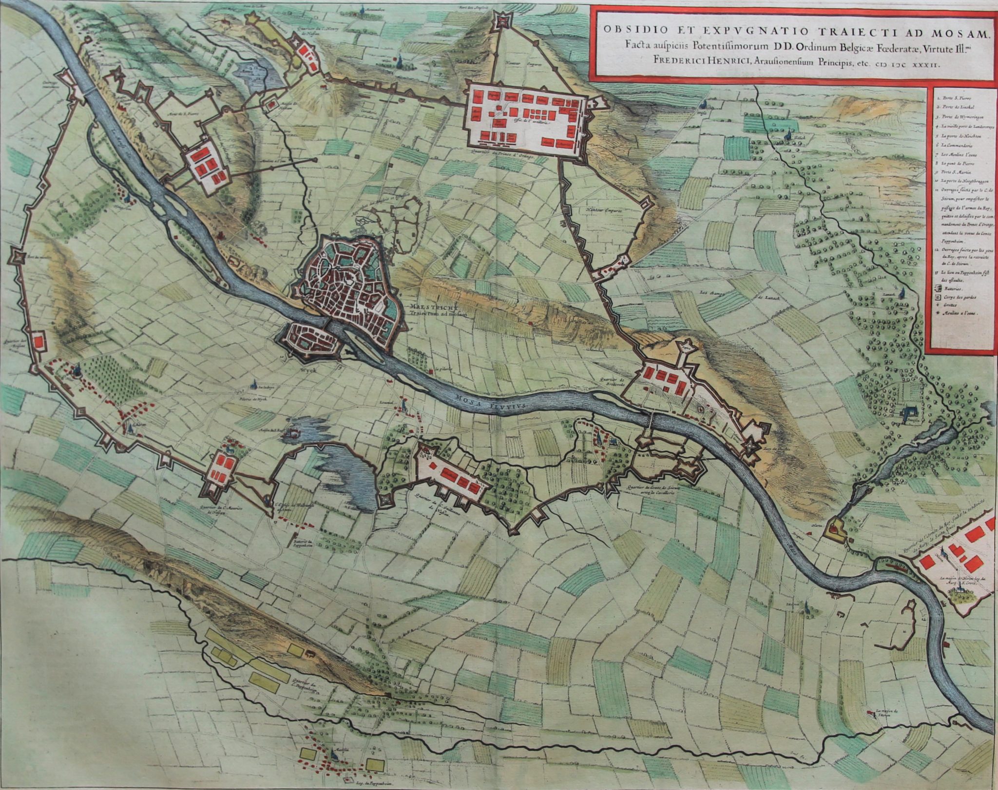 Maastricht (siege in 1632) by Joan Blaeu - CartaHistorica