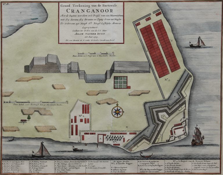 Kodungallor (Cranganore) by Valentyn, 1724-1726 - CartaHistorica